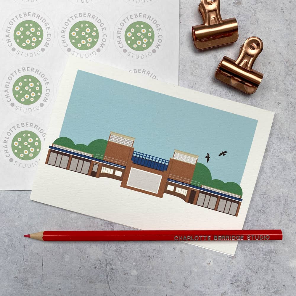 Ruislip Manor Station illustrated card